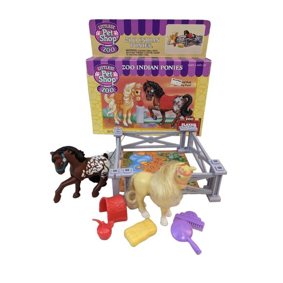 Kenner | Toys | Littlest Pet Shop Zoo Indian Ponies Playset With ...